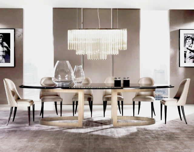 PADDINGTON Oval Dining Table Australia - white and gold combination ...