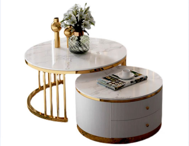 CLARK Nesting Coffee Table White with Matching TV unit and Matching ...